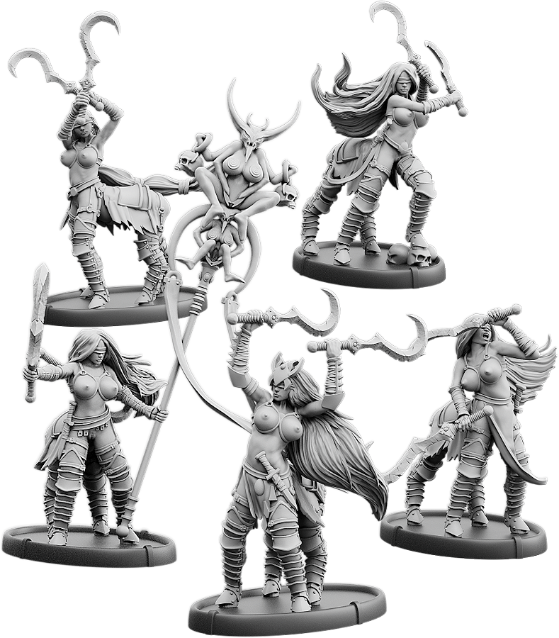 Darklands - Ysians - Dahut's Sickles, Sickles-Morvargh Unit – Mierce Miniatures