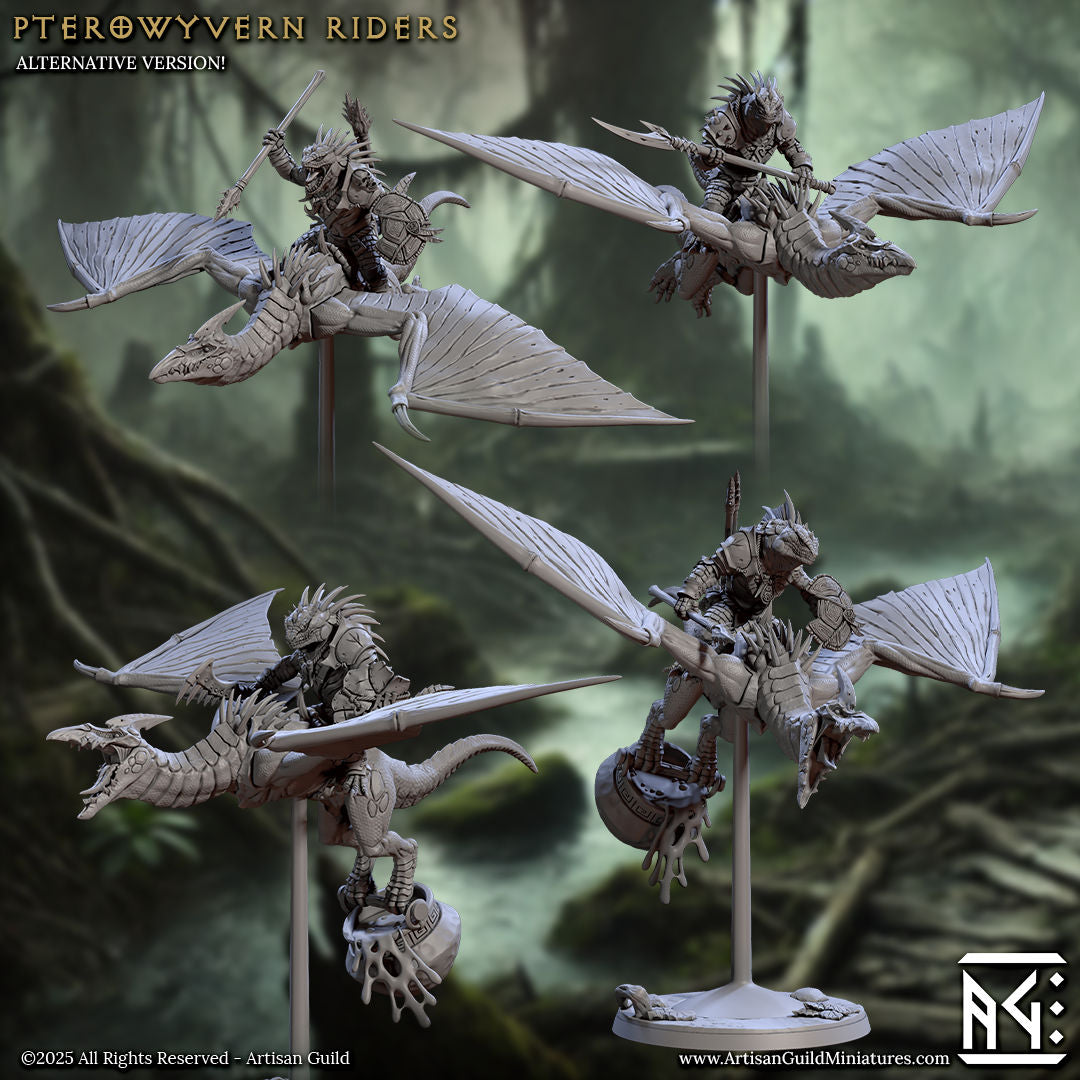 Artisan Guild - Lizardmen of Falgor Swamp - Pterowyvern Riders (4x ...
