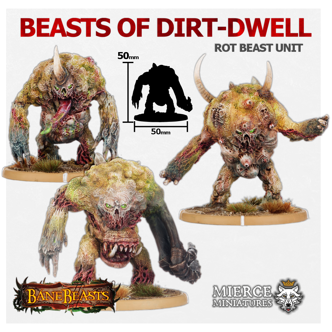 Beasts of Dirt-Dwell, Rot Beast Unit – Mierce Miniatures