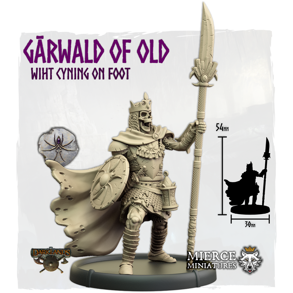 Darklands - Jutes - Gārwald of Old, Wiht Cyning – Mierce Miniatures