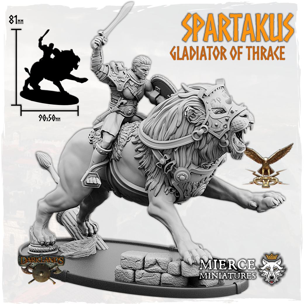 Spartakus, Gladiator of Thrace on Leonis – Mierce Miniatures