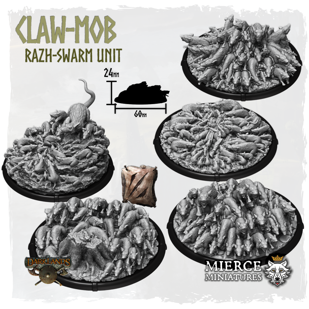 Darklands - Vras - Claw-Mob, Razh-Swarm Unit – Mierce Miniatures